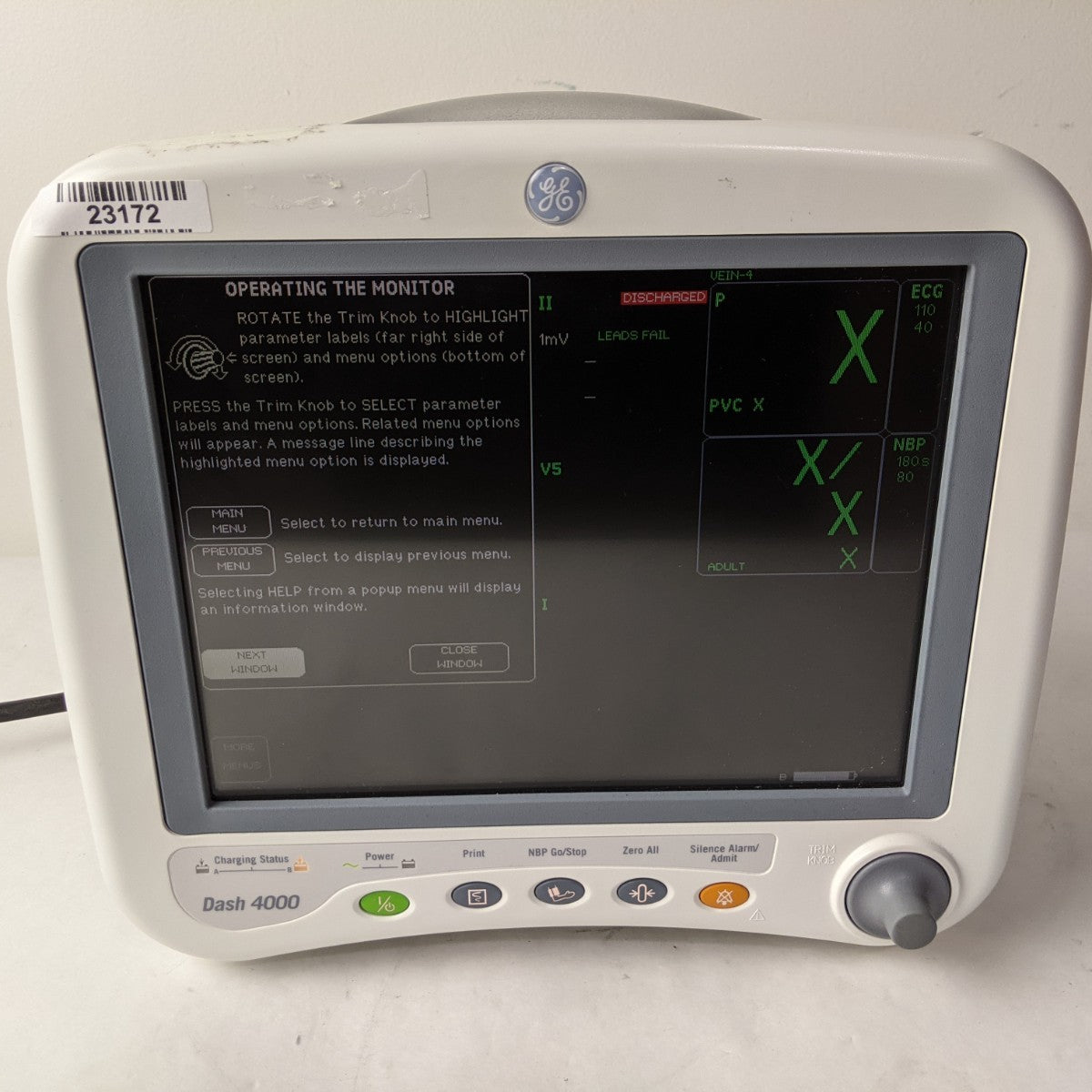 GE Dash 4000 Patient Monitor | MFG 2006 – MED.equipment